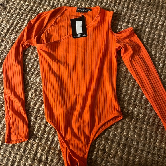 PrettyLittleThing | Tops | Bodysuit Orange Plt New W Tags | Poshmark